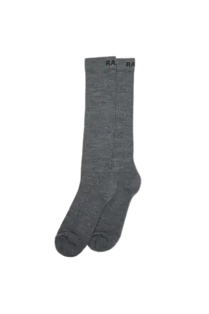 Rains Logo Knee High Socks - Grey