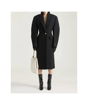 Givenchy Cocoon Fitted Coat In Wool