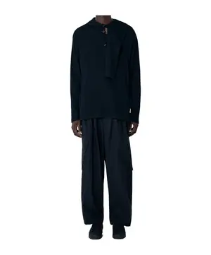 Yohji Yamamoto Hooded Sweater - Black
