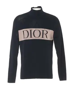 Dior Logo High-neck Pullover - Black
