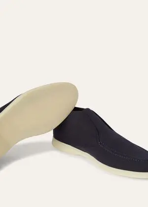 Loro Piana Gok Open Walk Casual Slip-on Shoes - Navy Blue