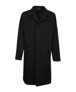 Tagliatore Loyds Raglan Coat - Black