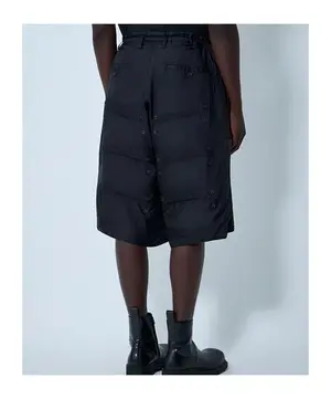 Yohji Yamamoto Padded Shorts With Silver-tone Hardware