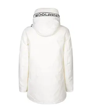 Woolrich Logo Printed Hooded Down Jacket