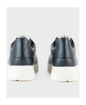 Emporio Armani Leather Tie Low-top Sneakers