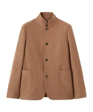 Loro Piana Stand-up Collar Single-breasted Jacket - Rustic Brown