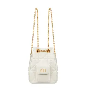Dior Drawstring Backpack With Chain Strap