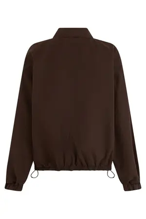 Miu Miu Washed Gabardine Oversized Zip-up Blouson Jacket - Ebony