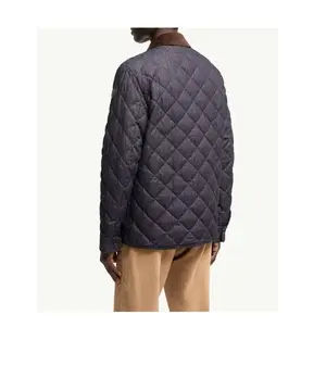 Moncler Kryen Diamond Quilted Denim Down Shirt Jacket