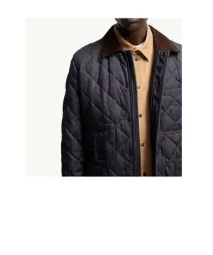 Moncler Kryen Diamond Quilted Denim Down Shirt Jacket