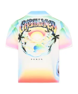 Casablanca Airspray Graphic Print Short Sleeve Shirt - Color