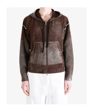 DIESEL® Reverse-print Hooded Cardigan In Wool