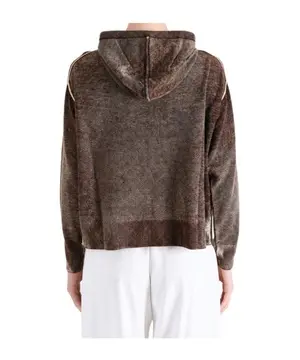 DIESEL® Reverse-print Hooded Cardigan In Wool