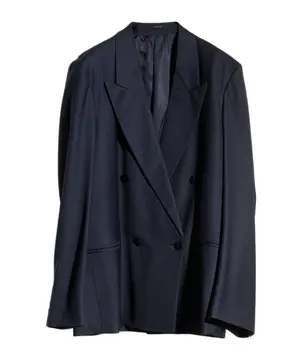Gucci Light Wool Double-breasted Blazer - Dark Blue