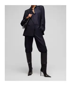 Gucci Light Wool Double-breasted Blazer - Dark Blue