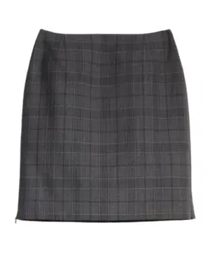 Gucci Checked Fine Wool Mini Skirt - Gray/beige