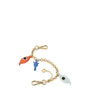 Fendi Chain Charm With Fish And Squid Motifs