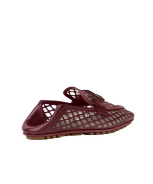 Fendi Baguette Burgundy Leather Loafers