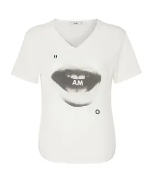 Fendi Ivory Jersey T-shirt With Ti Amo Print