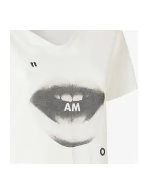 Fendi Ivory Jersey T-shirt With Ti Amo Print