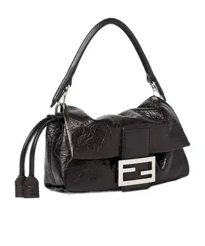 Fendi Baguette Soft Small Crackled Leather Mini-bag