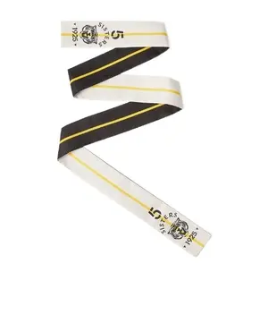 Fendi Black And White Silk Bandeau With 5 Sisters Print - Multi-color