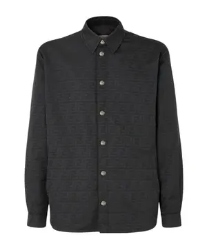 Fendi Ff Zucca Jacquard Nylon Blouson - Black