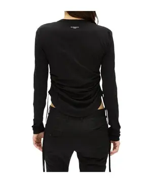 ANN DEMEULEMEESTER Dot Ruched T-shirt