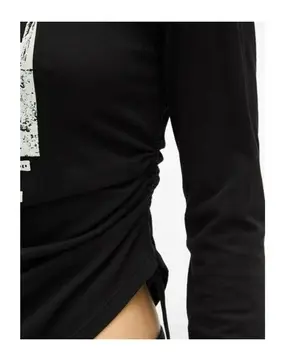 ANN DEMEULEMEESTER Dot Ruched T-shirt