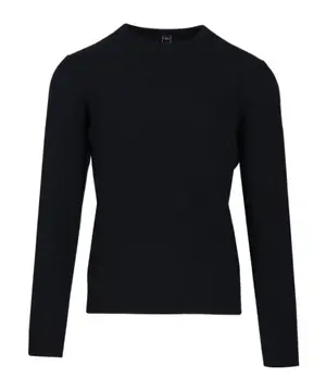 Fedeli Crew-neck Sweater - Navy Blue