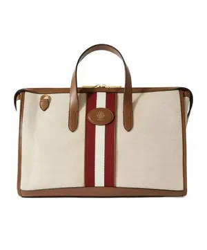 Bally Beige Canvas Tote Bag - Nude