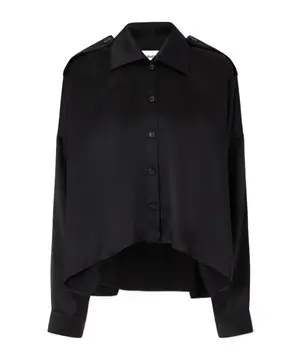 Khaite Casual Cropped Shirt - Black