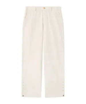 Palm Angels Palm Tree Loose Trousers - Off-white-silver