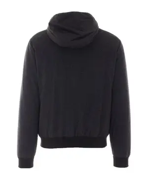 MOORER Long-sleeve Zip-up Hooded Jacket
