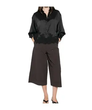 Ermanno Scervino Lace-trimmed Satin Shirt