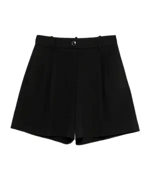 Pinko Belted Pleated Shorts - Black
