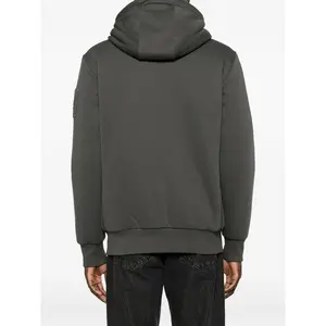 Moose Knuckles Logo-plaque Drawstring Zipped Hoodie