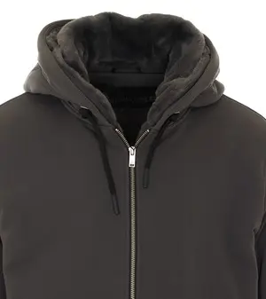 Moose Knuckles Logo-plaque Drawstring Zipped Hoodie