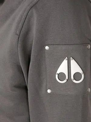 Moose Knuckles Logo-plaque Drawstring Zipped Hoodie