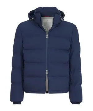 Brunello Cucinelli Long-sleeved Padded Jacket - Blue