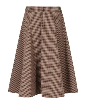 DONDUP Belted Plaid Skirt