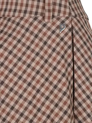 DONDUP Checked Zipped Skirt