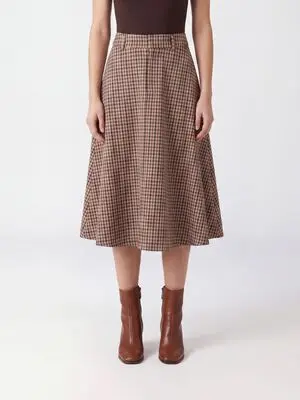 DONDUP Checked Zipped Skirt