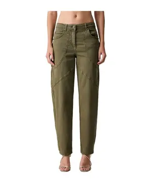 Liu Jo Casual Trousers With Belt Loops - Green