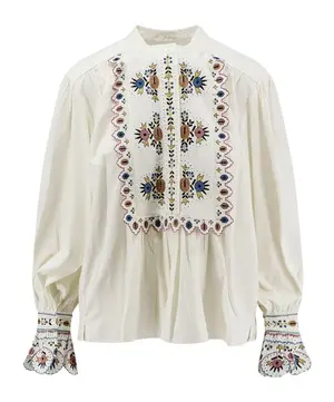 Isabel Marant Étoile Monique Embroidered Blouse - White