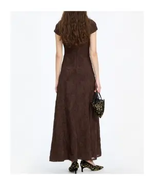 ROTATE BY BIRGER CHRISTENSEN Flower-mesh Sleeveless Maxi Dress