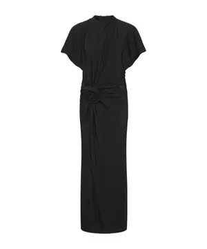 ROTATE BY BIRGER CHRISTENSEN Maxi Slit Dress - Black