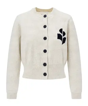 Isabel Marant Étoile Crew Neck Cardigan With Logo Detail