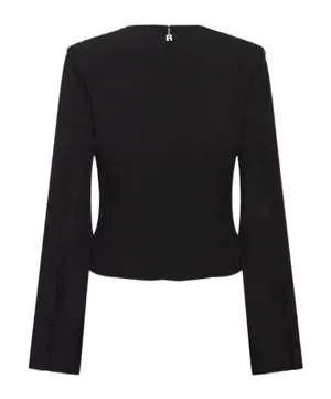 ROTATE BY BIRGER CHRISTENSEN Draped Long Sleeve Blouse