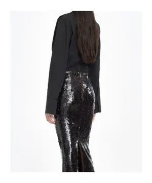 ROTATE BY BIRGER CHRISTENSEN Draped Long Sleeve Blouse